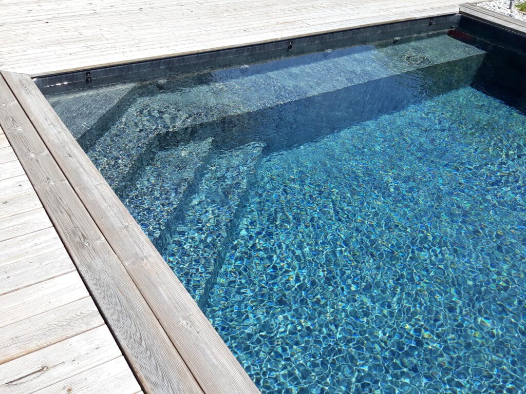 LINER IMPRIMÉ VERNI GRAPHITE prix au m² - Label Piscines
